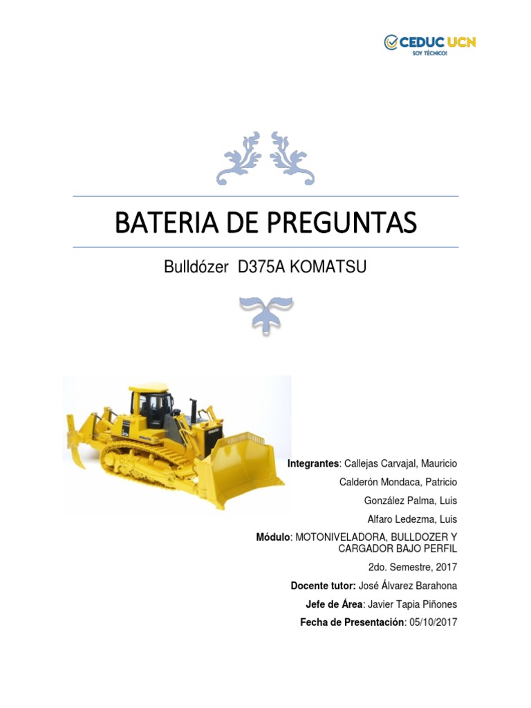 Bateria Bulldozer | PDF | Tanques | Agua
