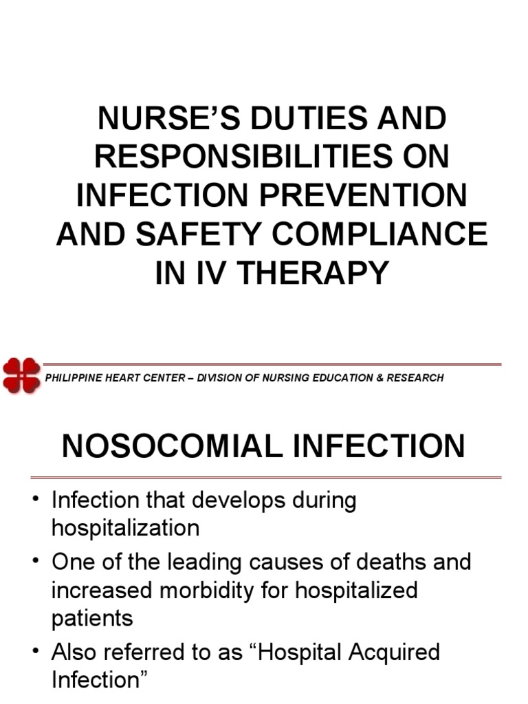 Infection Prevention and Safety Compliance in IV Therapy | PDF ...