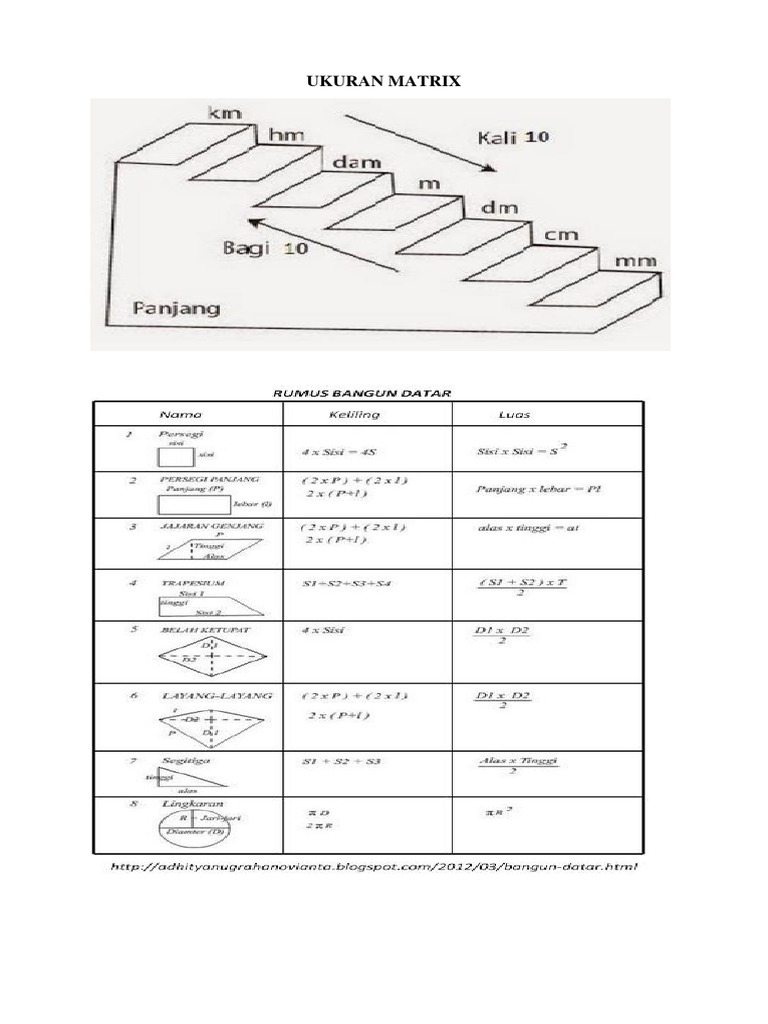 Ukuran Matrix | PDF