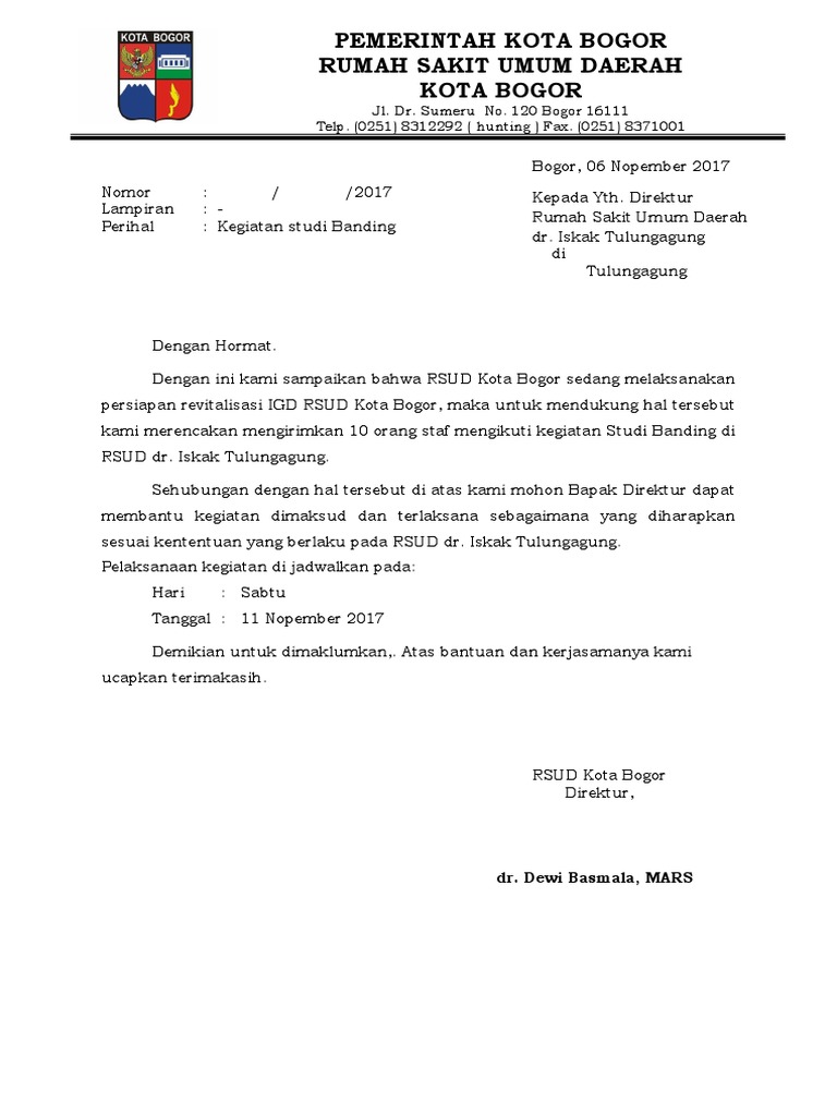 Surat Studi Banding | PDF