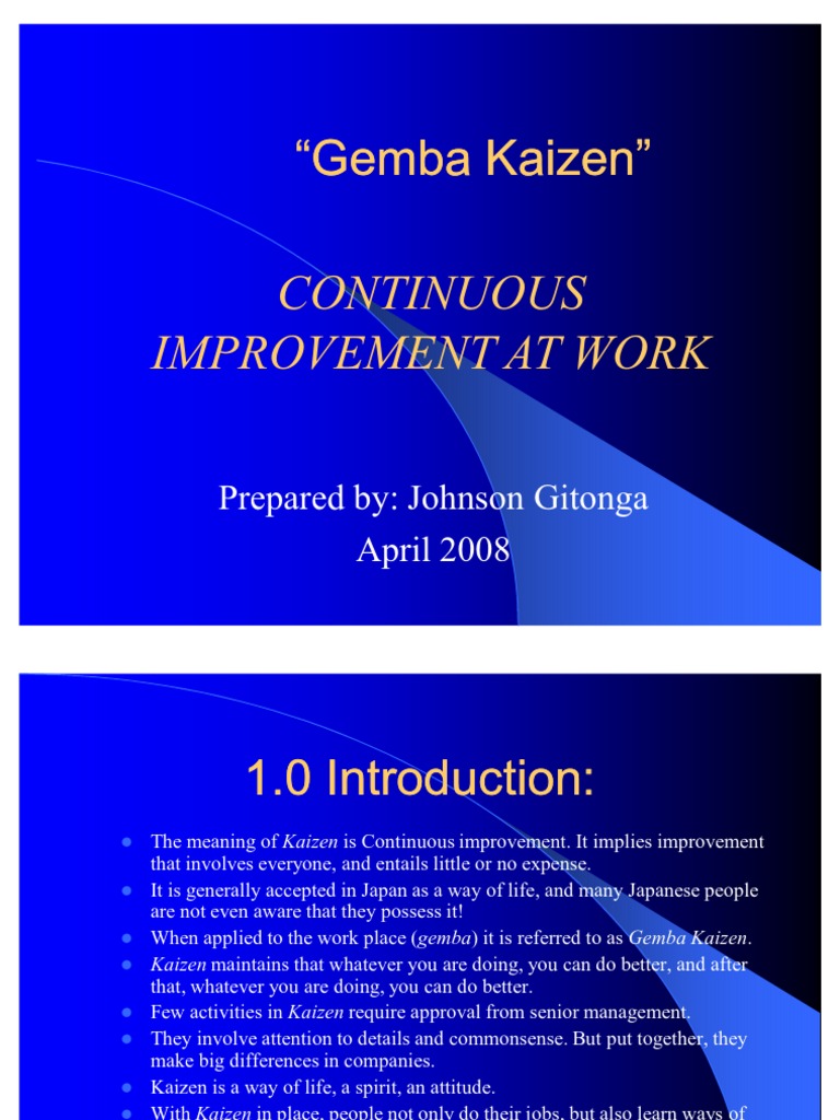 Gemba Kaizen | PDF | Business Process | Inventory