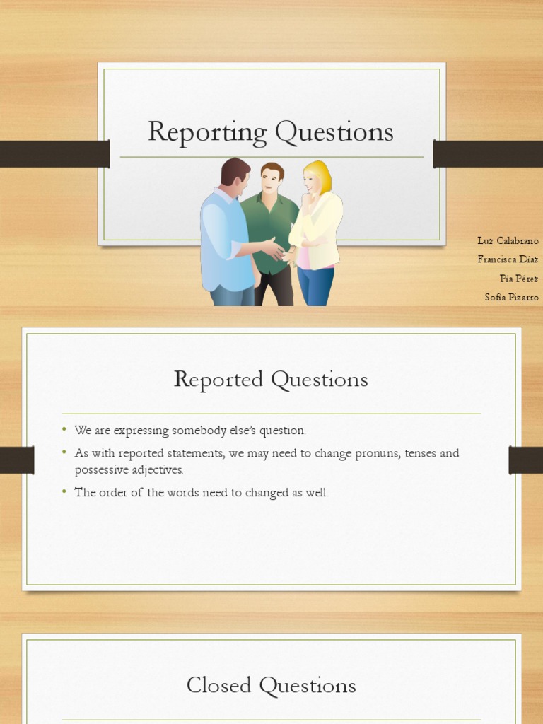 Reporting Questions | PDF