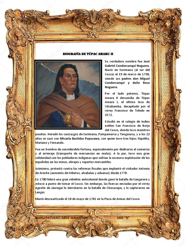 Biografía de Túpac Amaru II | Antiguas colonias españolas | Imperio español