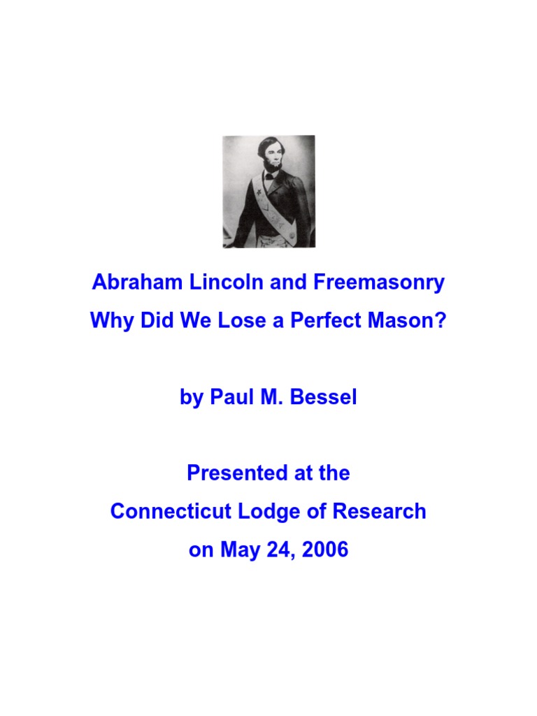 Abraham Lincoln and Freemasonry - Lincmasn PDF | PDF | Freemasonry ...