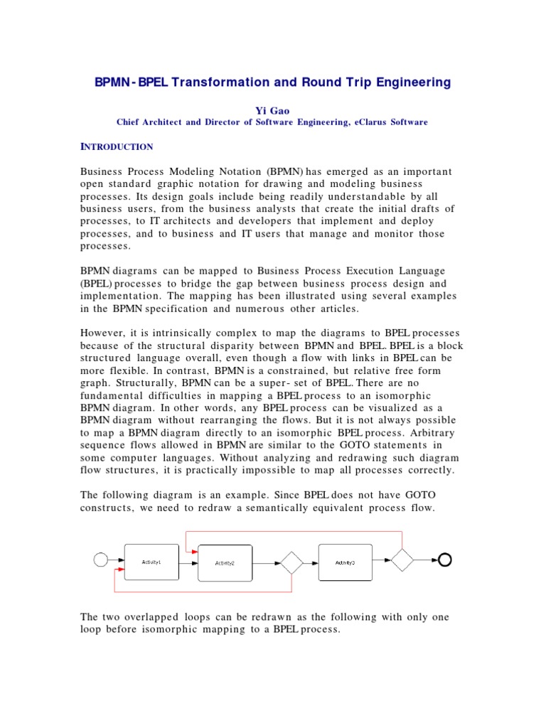 BPMN Bpel Mapping | PDF | Business Process | Areas Of Computer Science