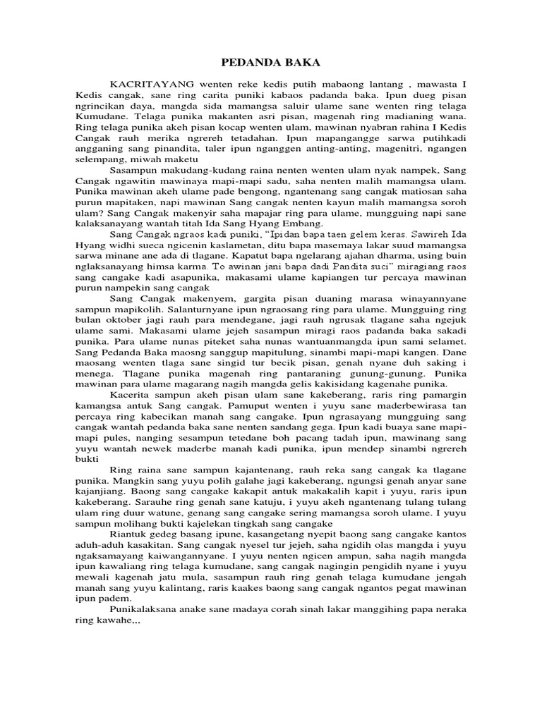 Pedanda Baka | PDF