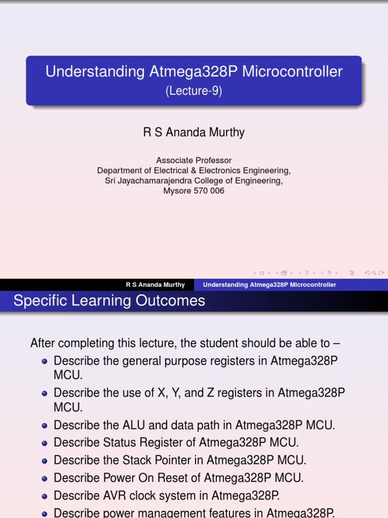 L9 Understanding Atmega328P 2 | Download Free PDF | Microcontroller | Subroutine