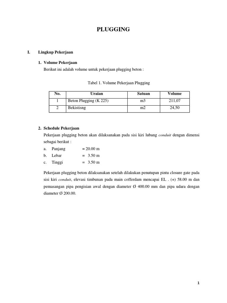 Plugging Beton Jlkj Pdf