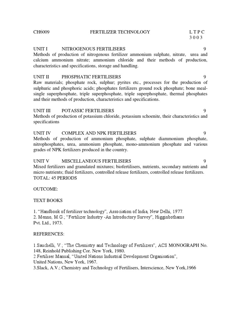 Fertilizer Technology | Download Free PDF | Nitric Acid | Ammonia