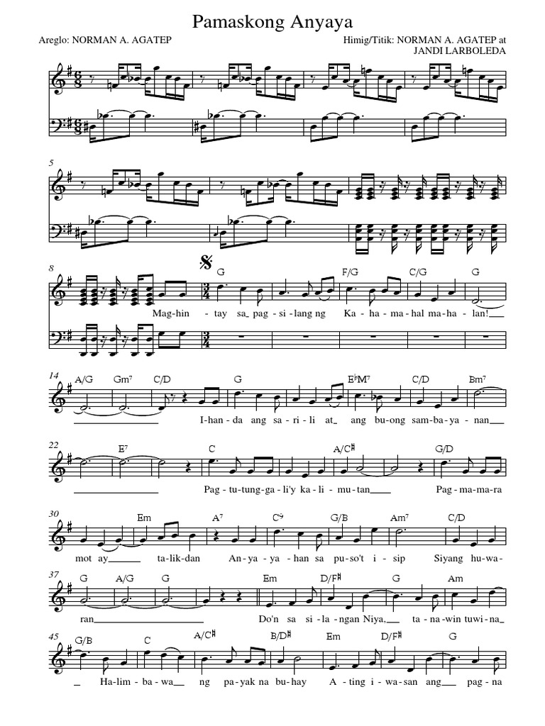 A1. Pamaskong Anyaya (Shorter Version) | PDF