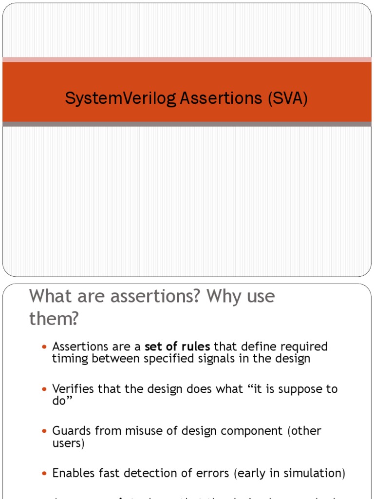 System Verilog Assertion Pdf Theoretical Computer Science Areas Of Computer Science
