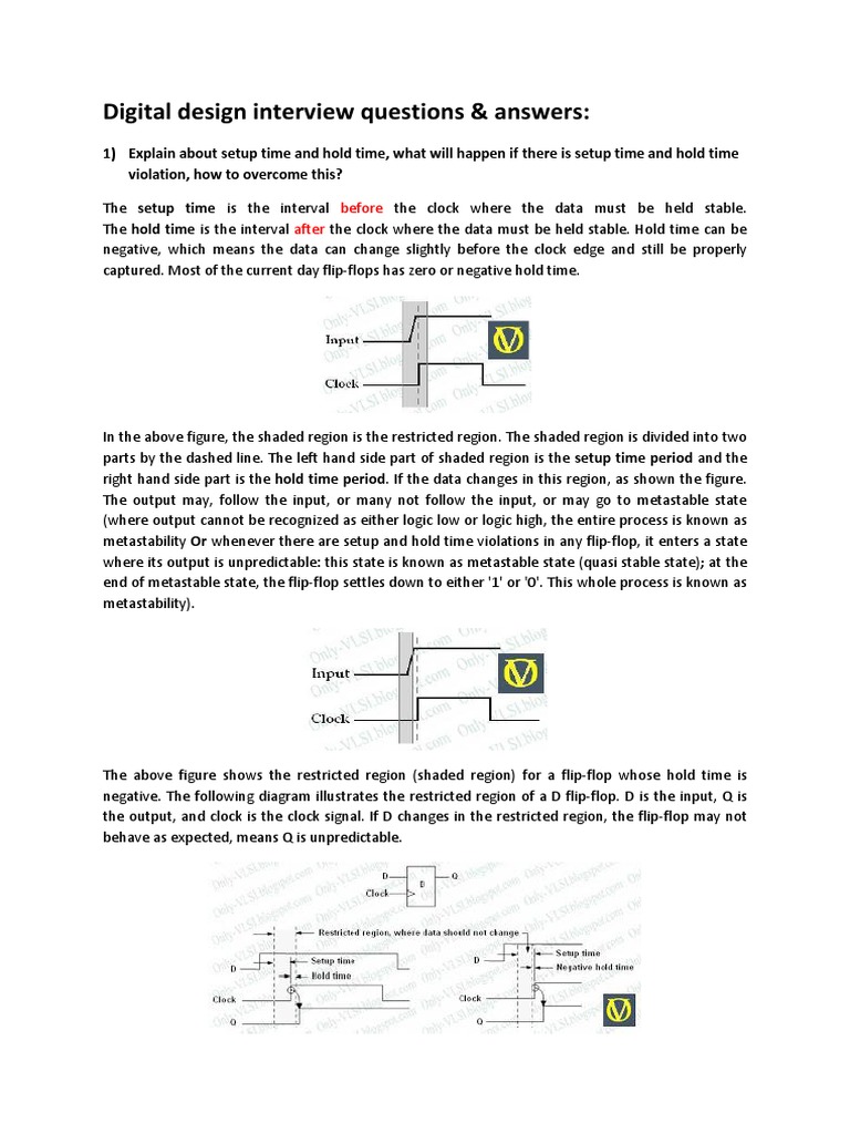 Digital Design Interview Questions 1 | PDF | Electronic Circuits | Electrical Circuits