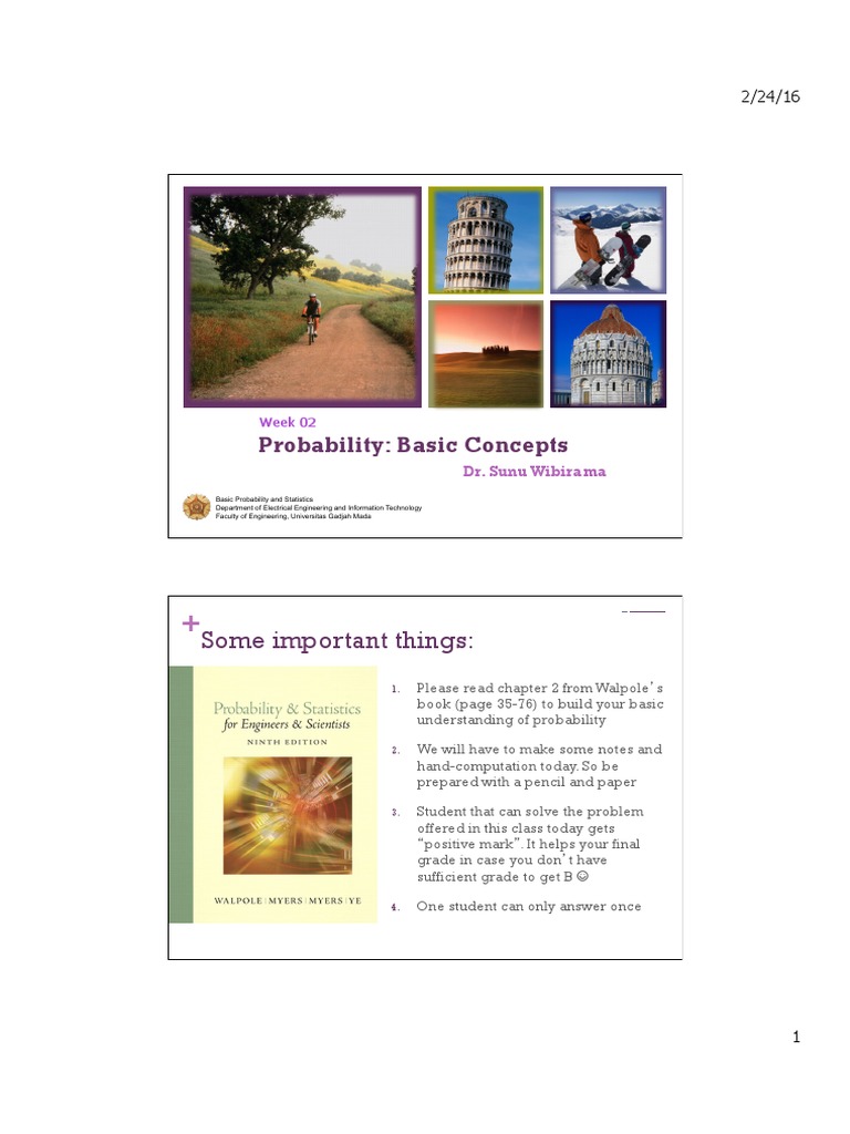 Basic Probability Theory | PDF | Probability Theory | Intersection (Set ...