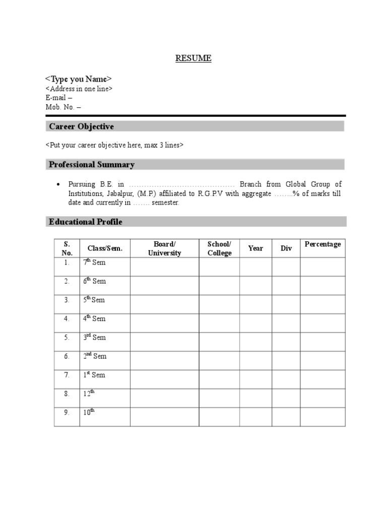 A Well-Rounded Resume | PDF