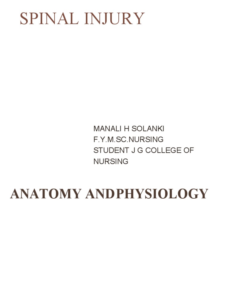 Spinal Injury | PDF | Spinal Cord Injury | Clinical Medicine