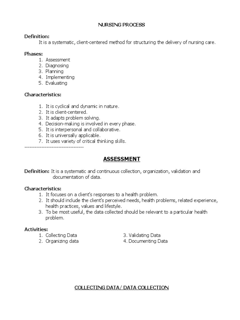 Nursing Process | PDF | Health Care | Nursing
