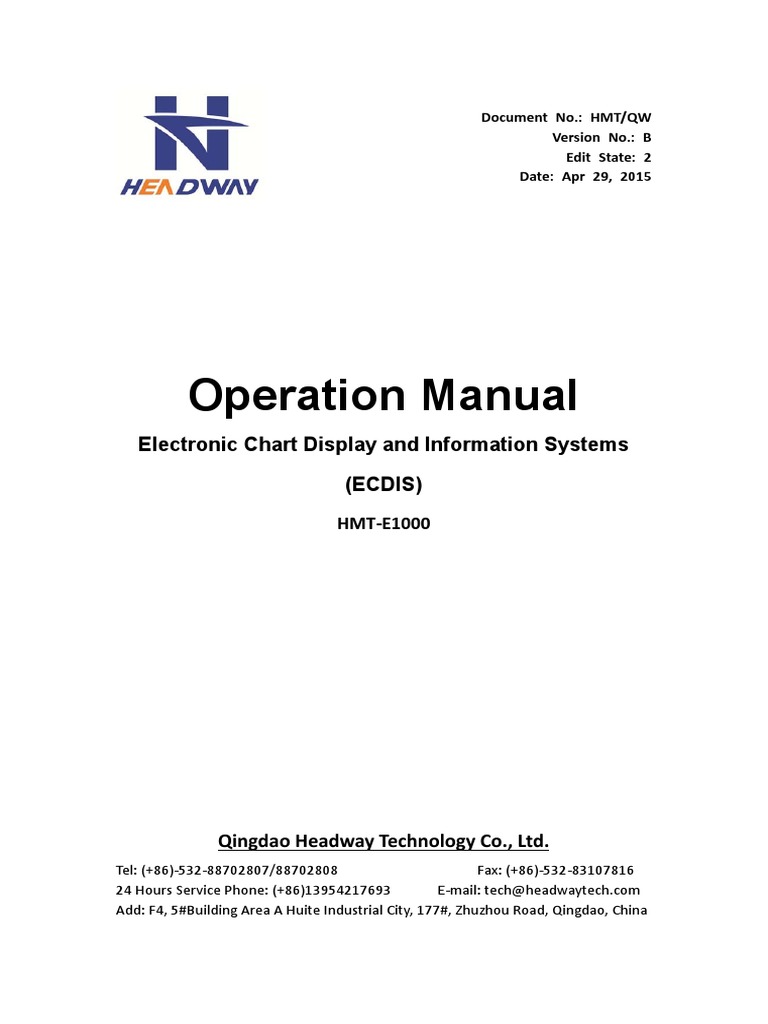Headway ECDIS Operation Manual | PDF | Global Positioning System ...