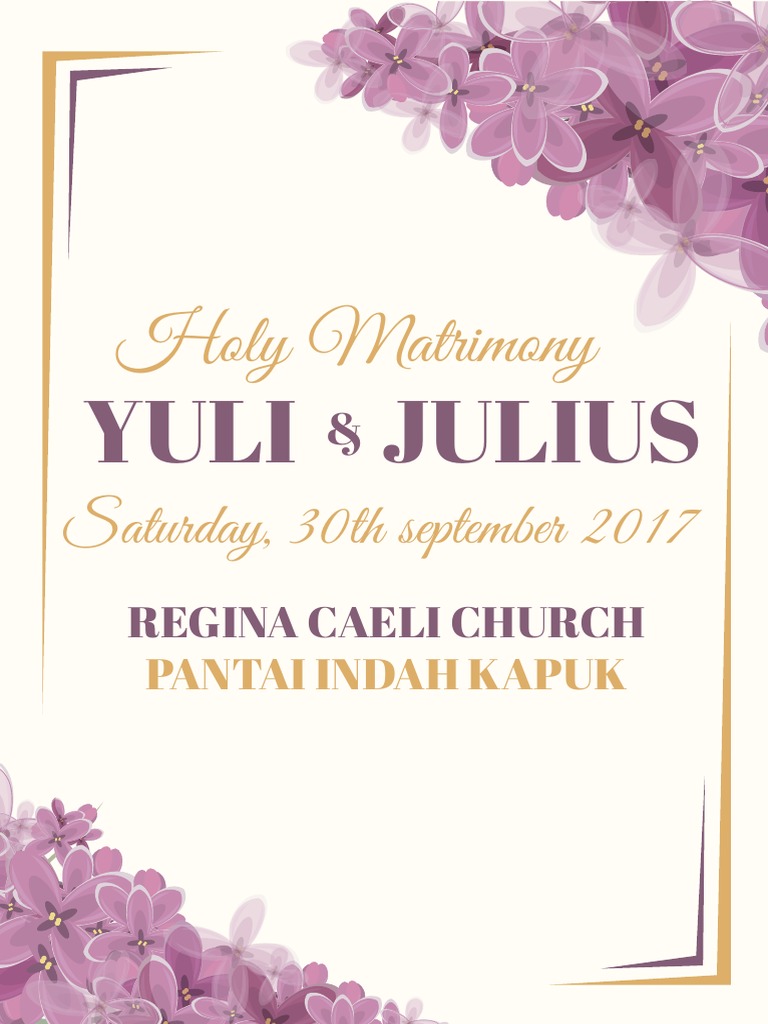 Template Cover Buku Misa Pernikahan | PDF