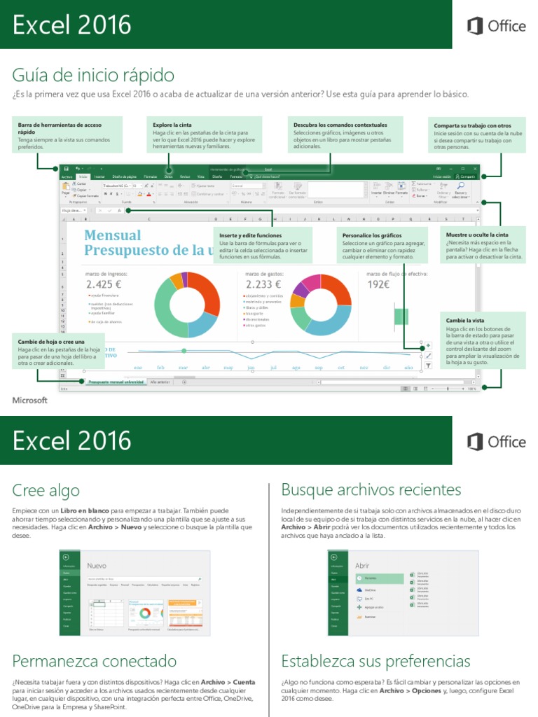 Excel 2016 Win Quick Start Guide | Descargar gratis PDF | Point and ...