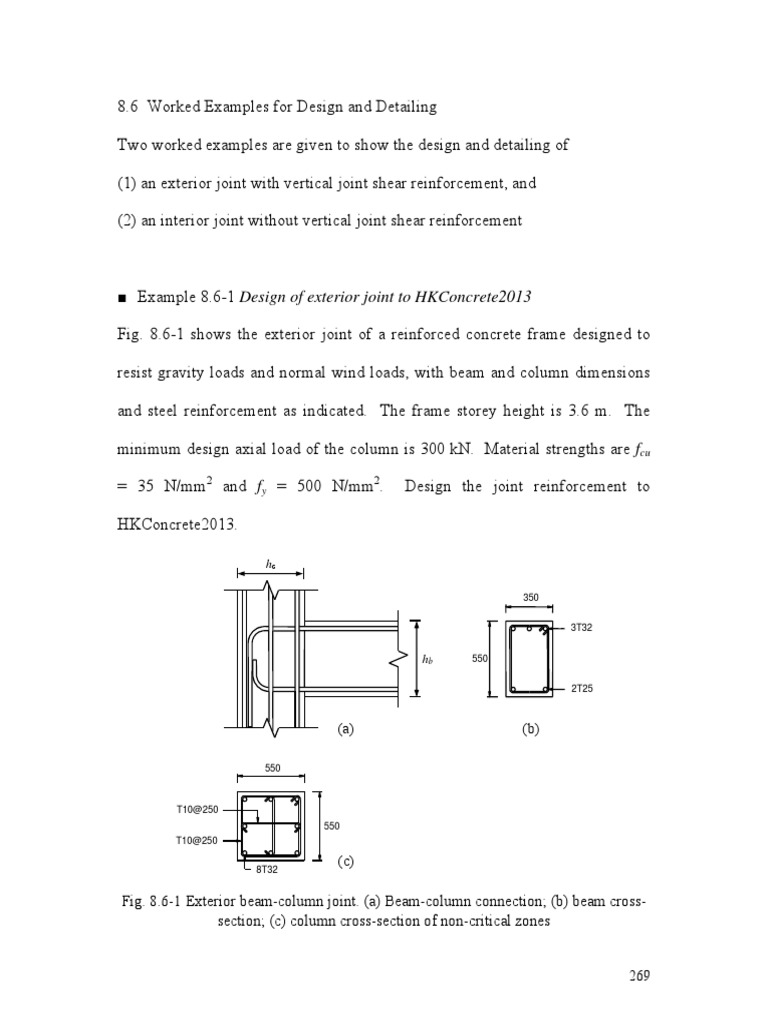 Beam-Column Joint Design Examples | PDF | Beam (Structure) | Mechanics