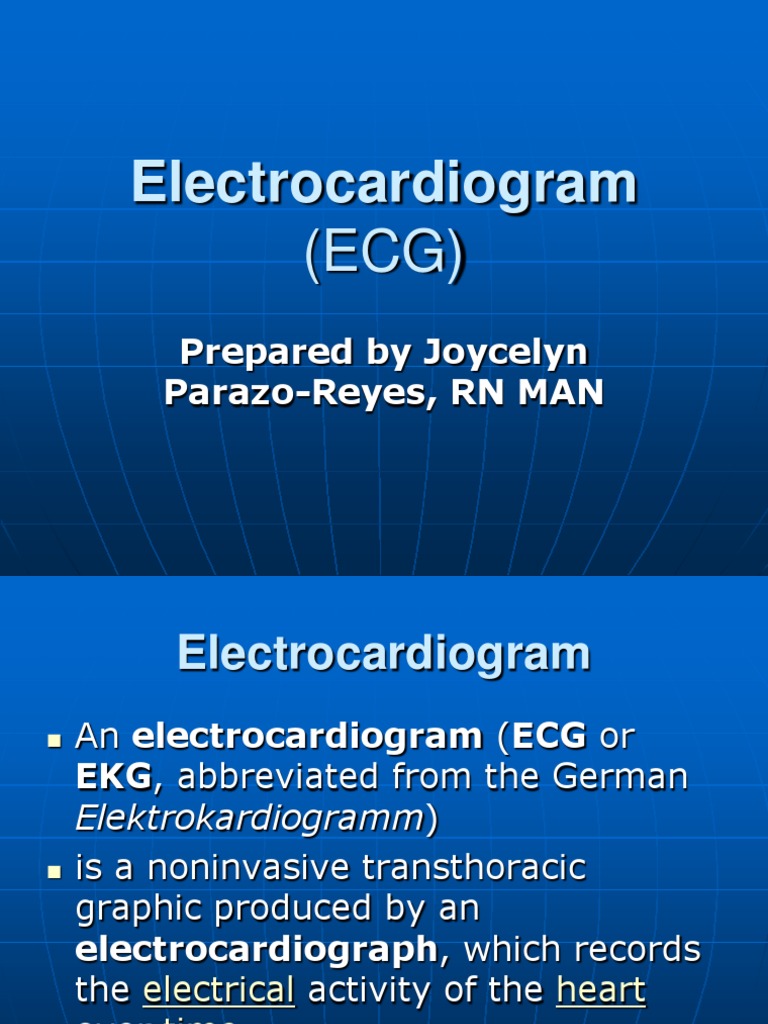 Electrocardiogram (ECG) | PDF | Electrocardiography | Atrium (Heart)