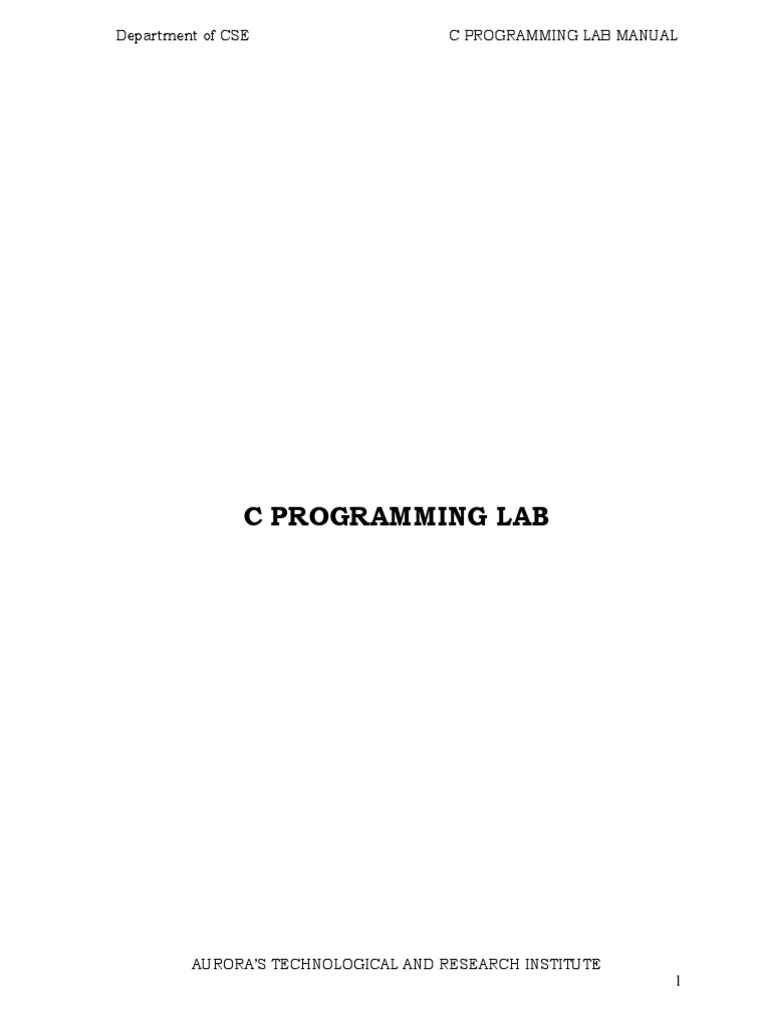 CP Lab Manual | PDF | C (Programming Language) | Subroutine
