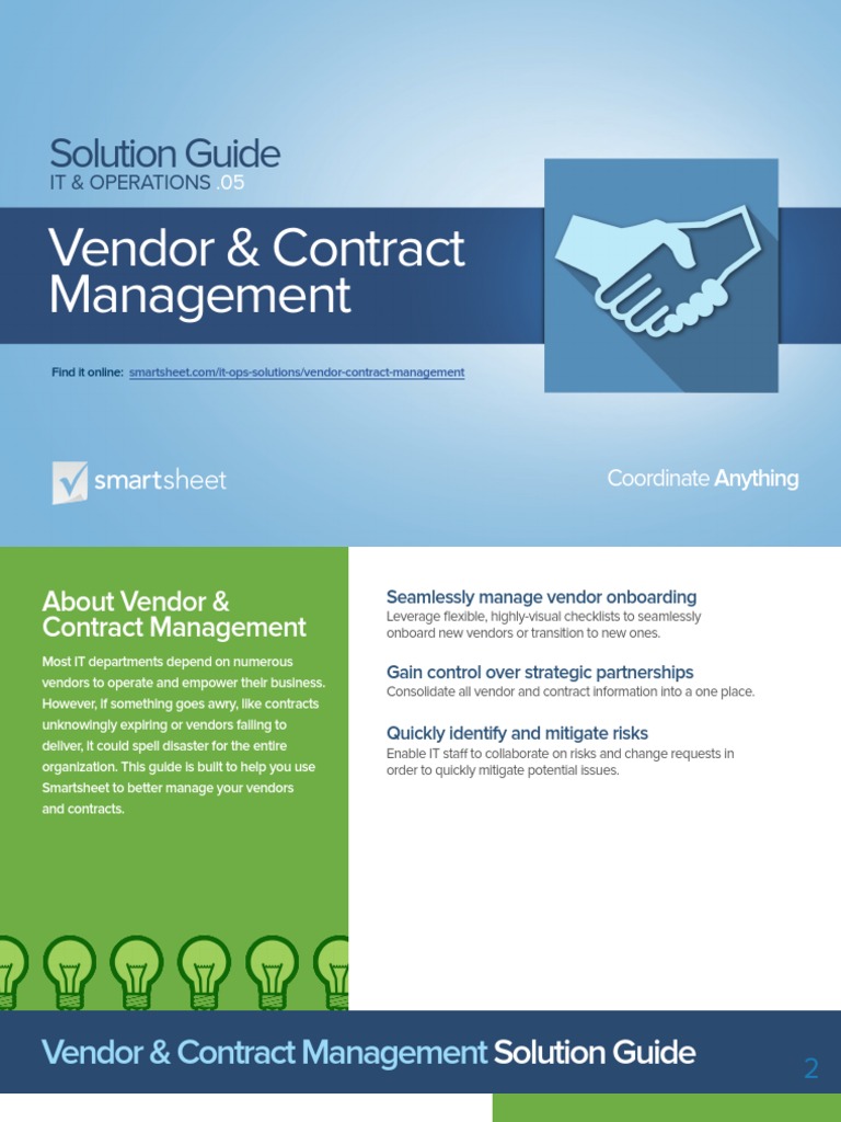 Vendor and Contract Management Solution Guide | PDF | Boolean Data Type ...
