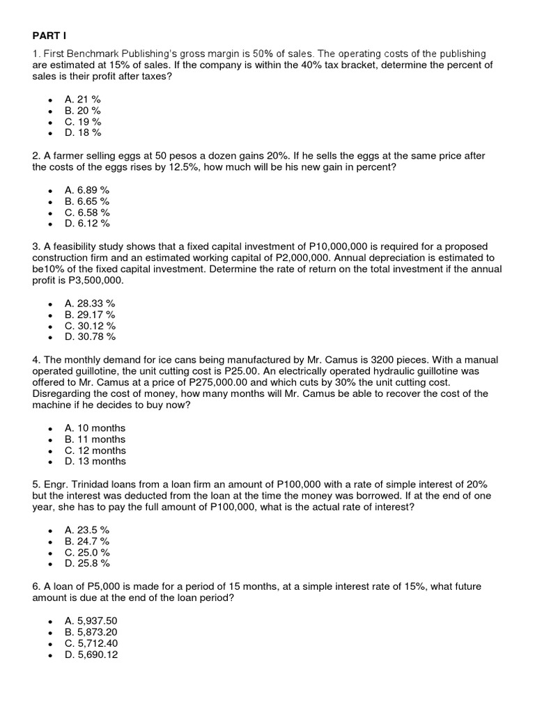 Solving Financial Mathematics Problems: Interest, Present Value, Annuities, and More | PDF ...
