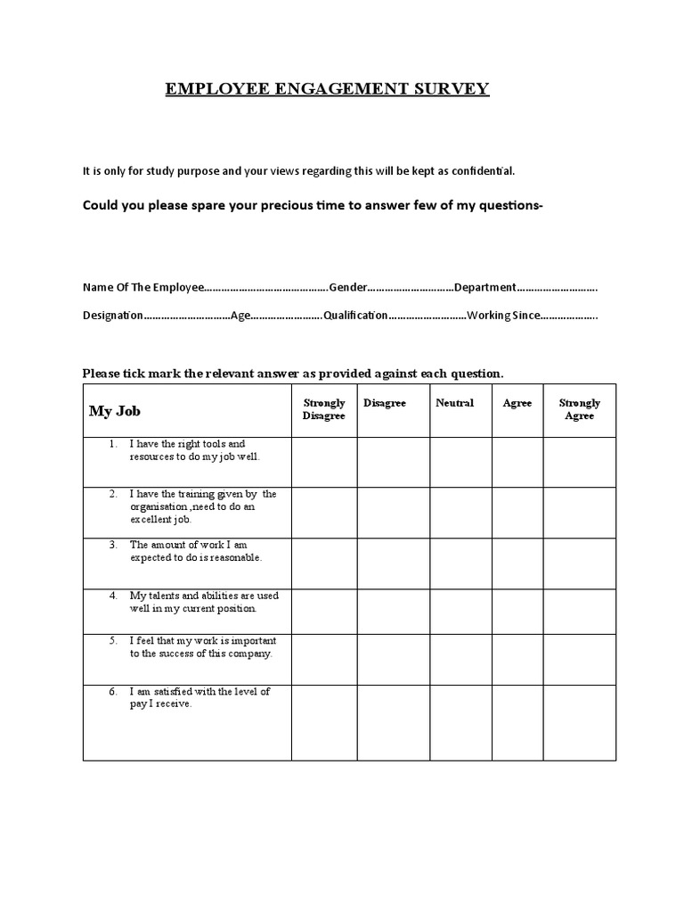 Employee Engagement Survey Insights | PDF | Behavioural Sciences ...