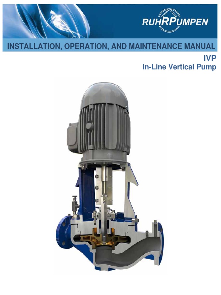 Iom Manual Ivp en | PDF | Pump | Valve