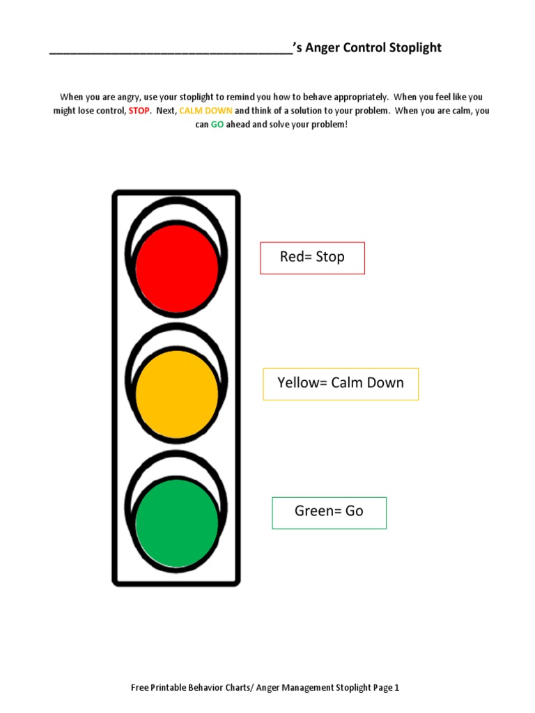 Anger Stoplight Filled in PDF | PDF