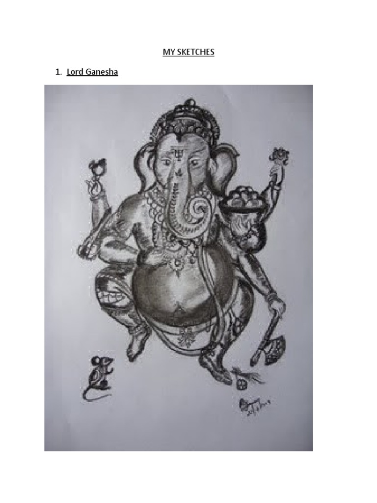 Lord Ganesha Sketches Collection | PDF