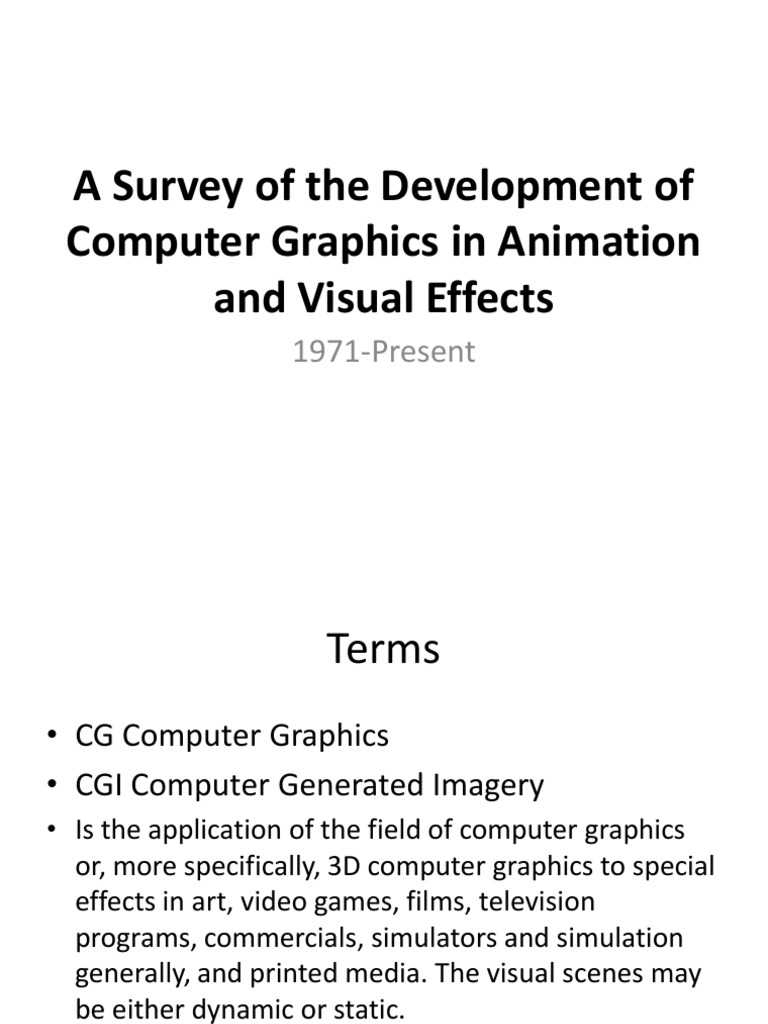 Early History VFX Animation | PDF | Computer Graphics | Pixar