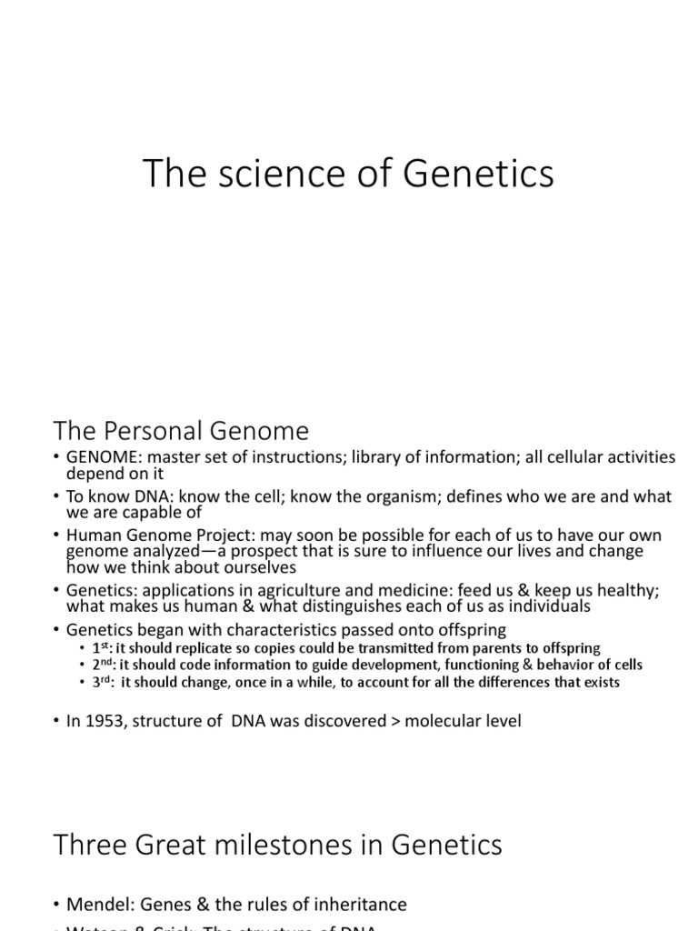 Genetics | PDF | Genetics | Gene