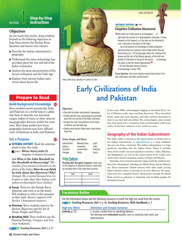 1 Early Civilizations of India and Pakistan | PDF | Indian Subcontinent ...