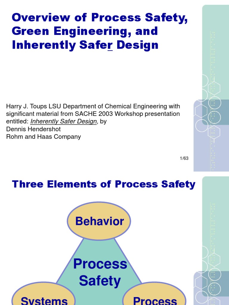 Inherently Safer Design | PDF | Chemical Reactor | Acetic Acid