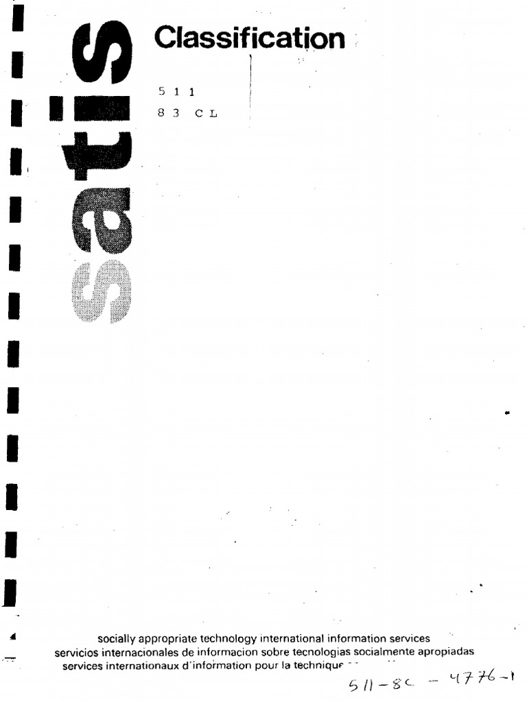 SATIS Classification PDF | PDF | Agriculture | Water