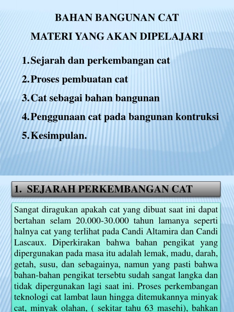 Sejarah dan Proses Pembuatan Cat | PDF