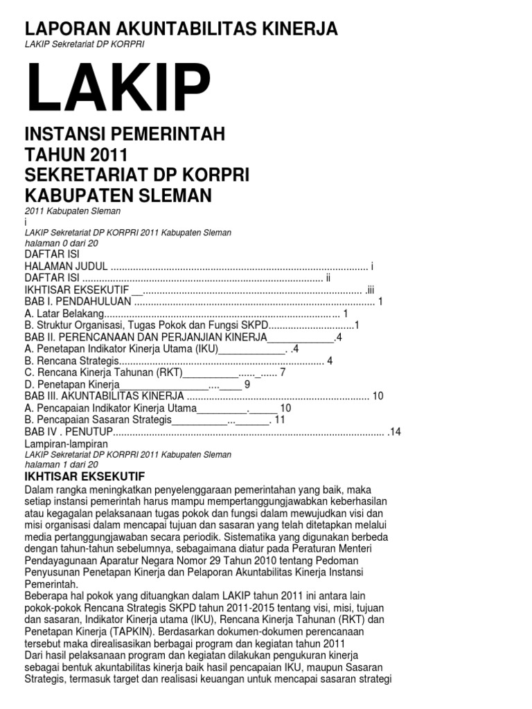 Lakip Contoh | PDF
