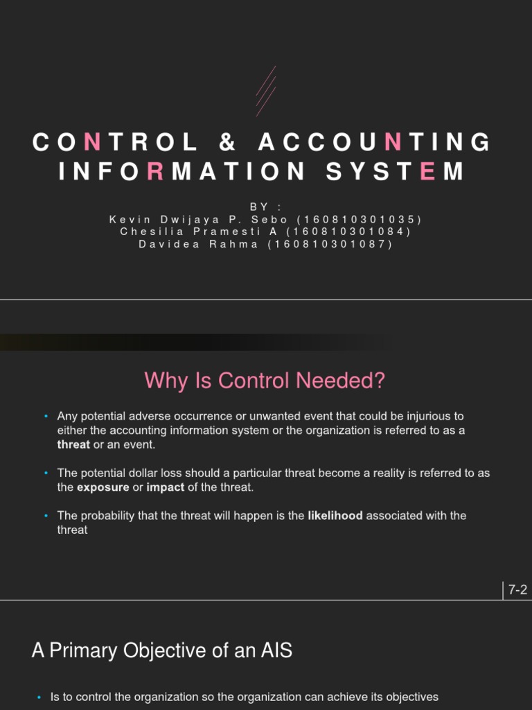 Control and Ais | PDF | Internal Control | Accountability