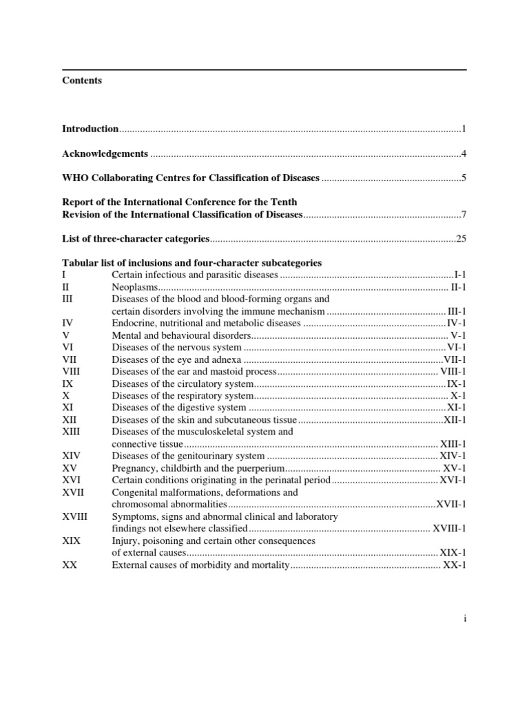 Icd 10 | PDF | International Statistical Classification Of Diseases And ...
