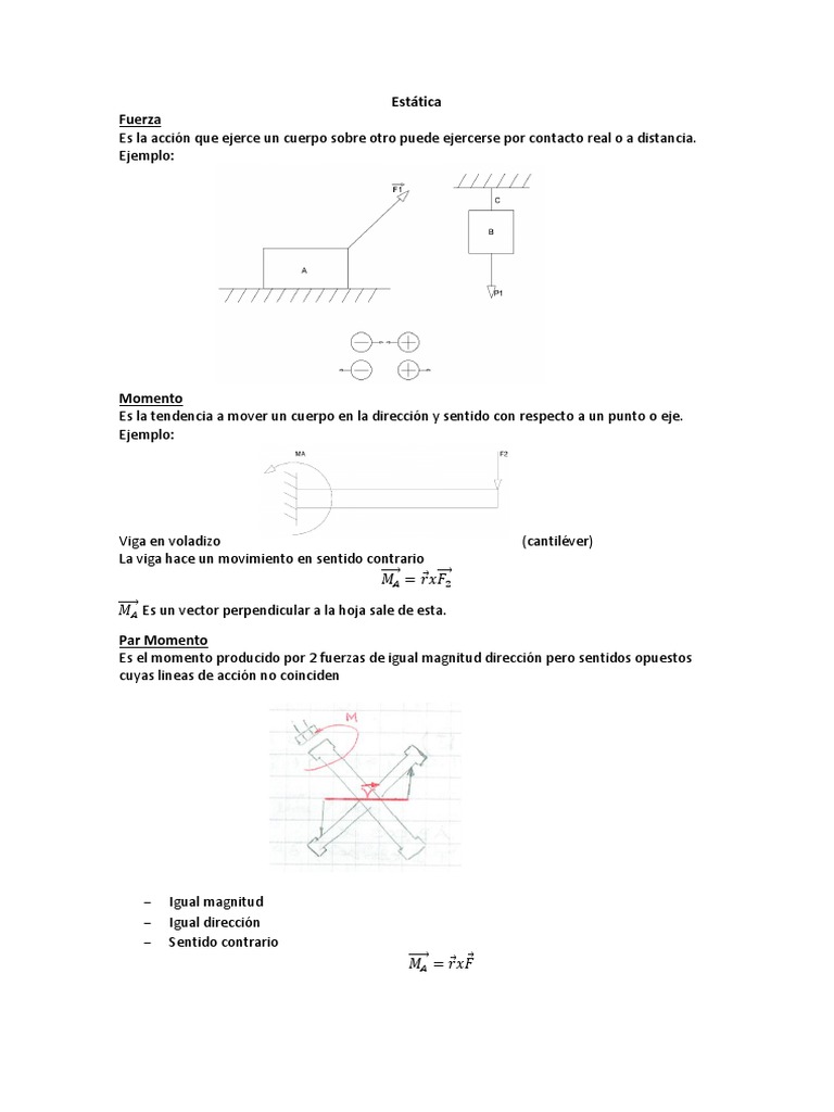 Cuaderno de Estática | PDF | Fuerza | Vector Euclidiano