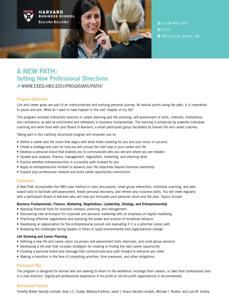 A New Path:: Setting New Professional Directions | PDF ...