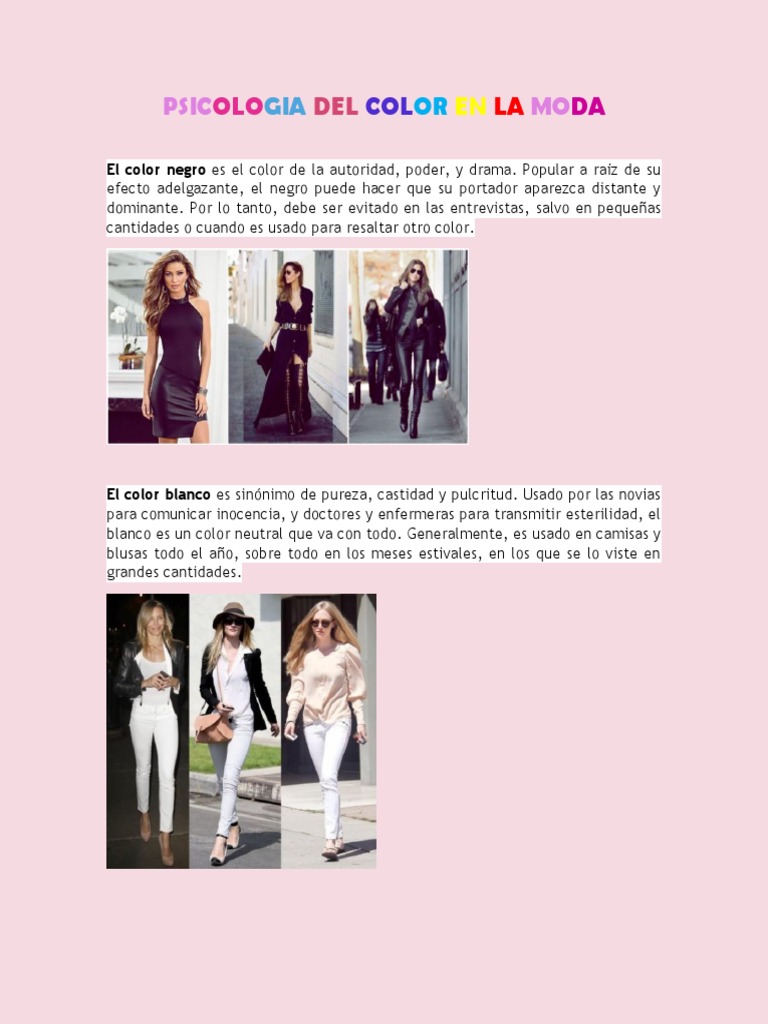 Psicología Del Color en La Moda | PDF | Color | Las emociones