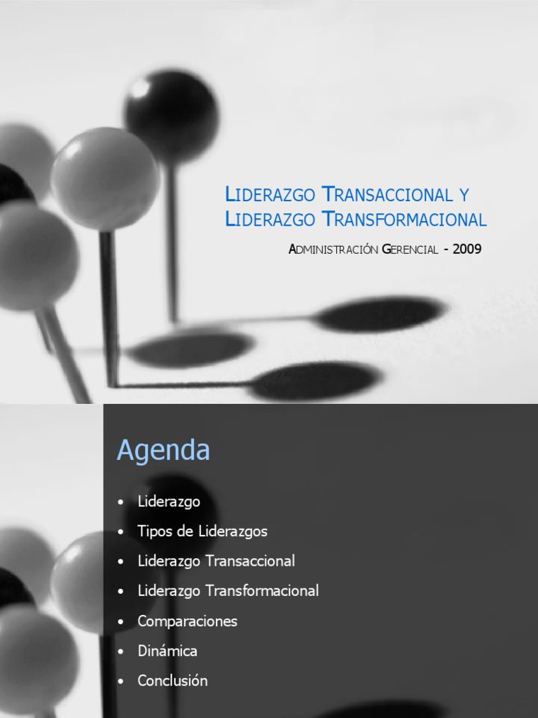 Liderazgo Transaccional y Transformacional | PDF | Liderazgo | Conceptos psicologicos