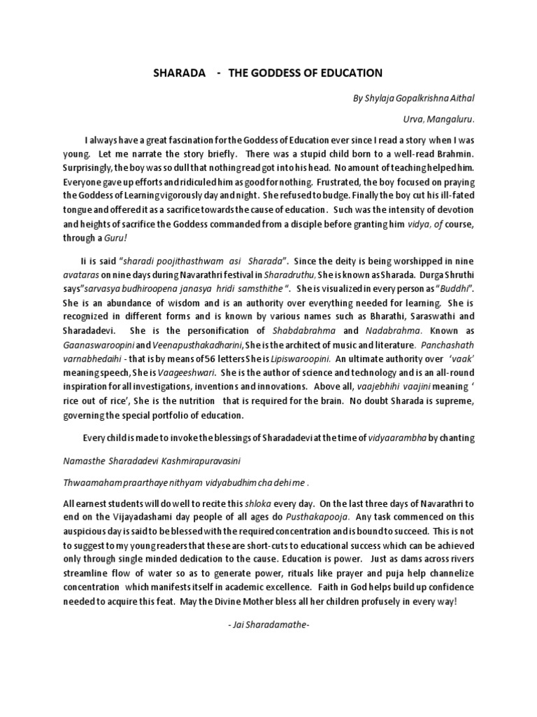 Sharada PDF | PDF | Indian Religions | Asian Ethnic Religion