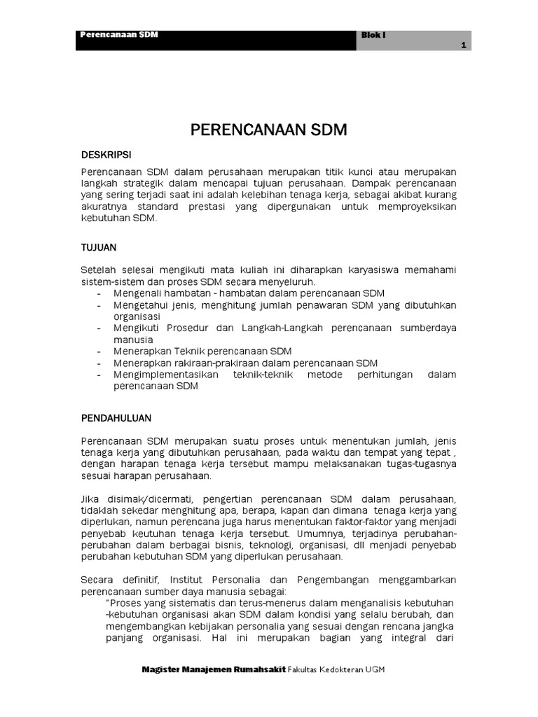 Perencanaan SDM | PDF