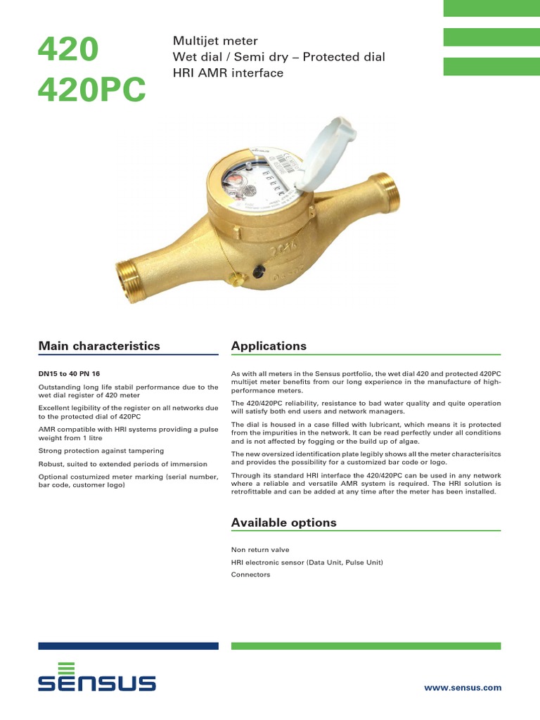 EN - 420, 420PC Data Sheet PDF | PDF | Flow Measurement | Pipe (Fluid ...