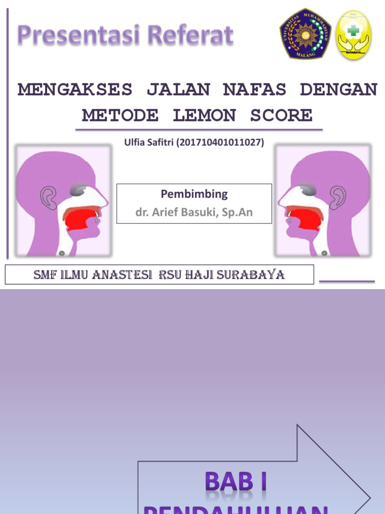 Mengakses Jalan Nafas Dengan Metode Lemon Score | PDF