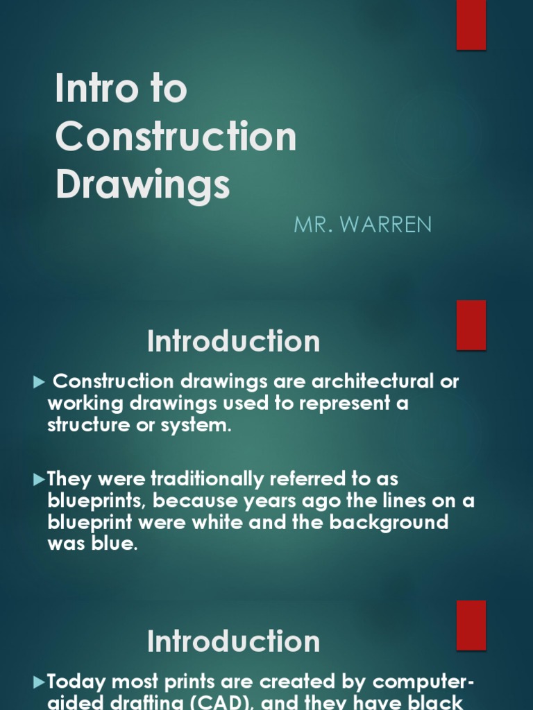 Intro to Construction Drawings NCCER.pptx | Hvac | Plumbing